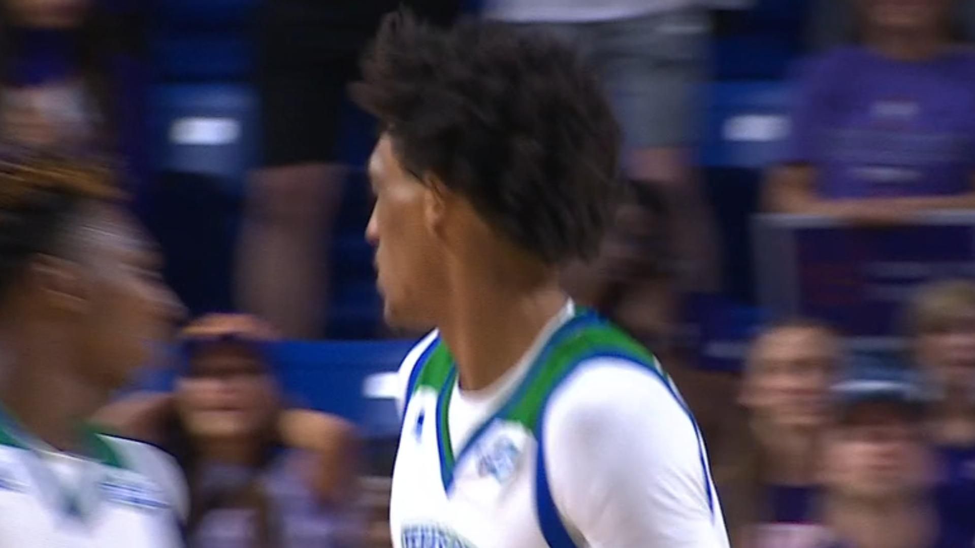 Texas A&M-CC's Simeon Fryer soars in for the putback dunk - ESPN Video