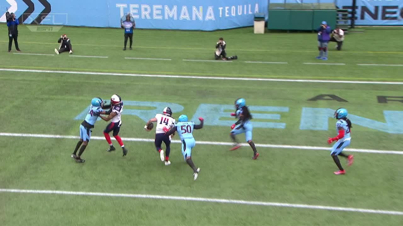 Cole McDonald rushes in for a Roughnecks TD - ESPN Video