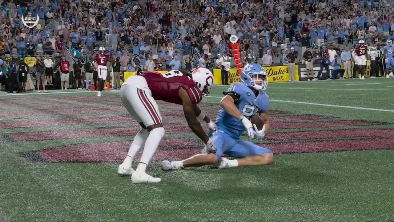 John Copenhaver hauls in nice grab for UNC TD - ESPN Video