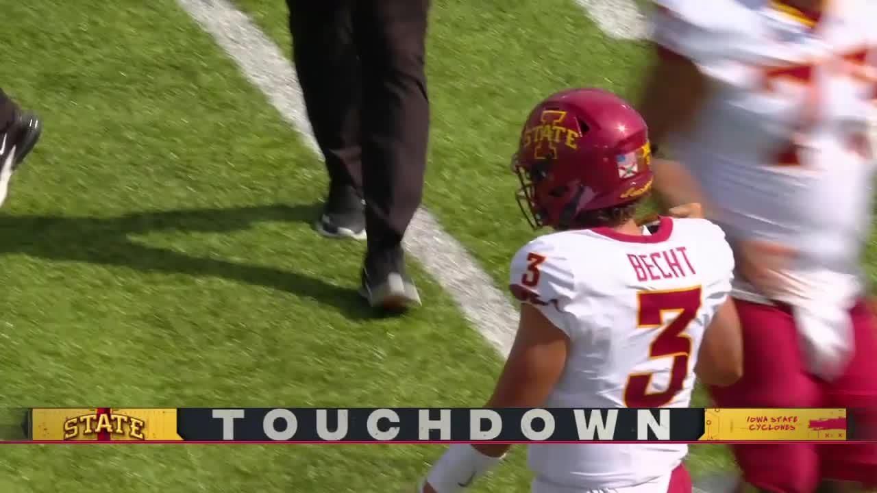 Rocco Becht throws 18-yard touchdown pass to Jayden Higgins - ESPN Video