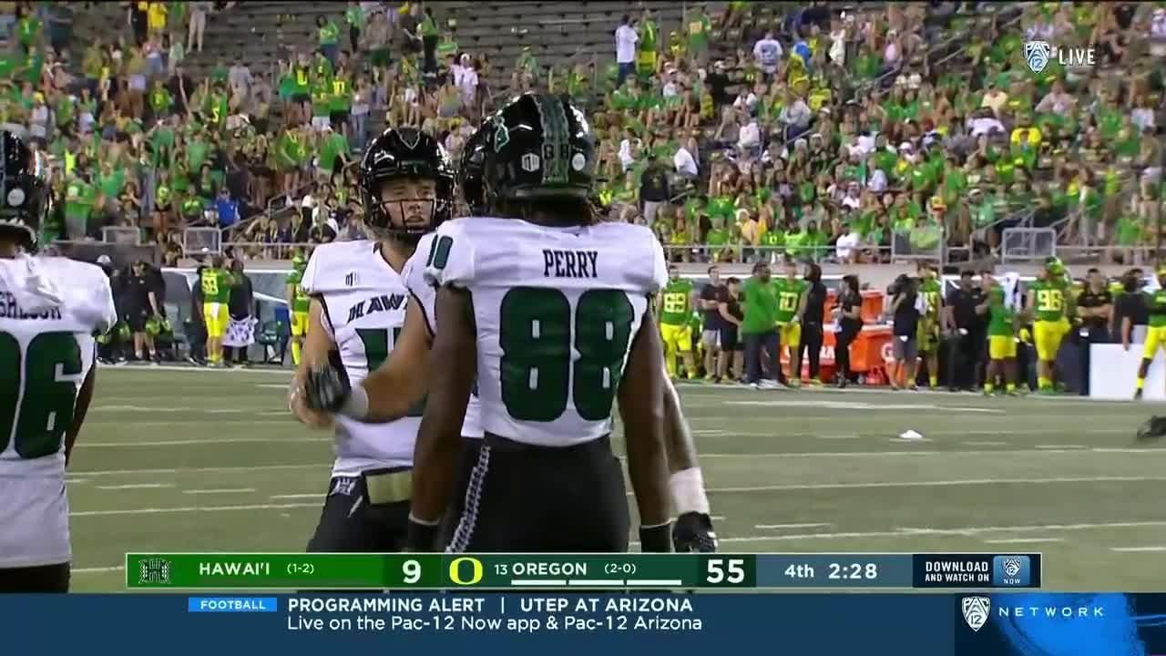 Touchdown! Alex Perry scores vs. Oregon - ESPN Video