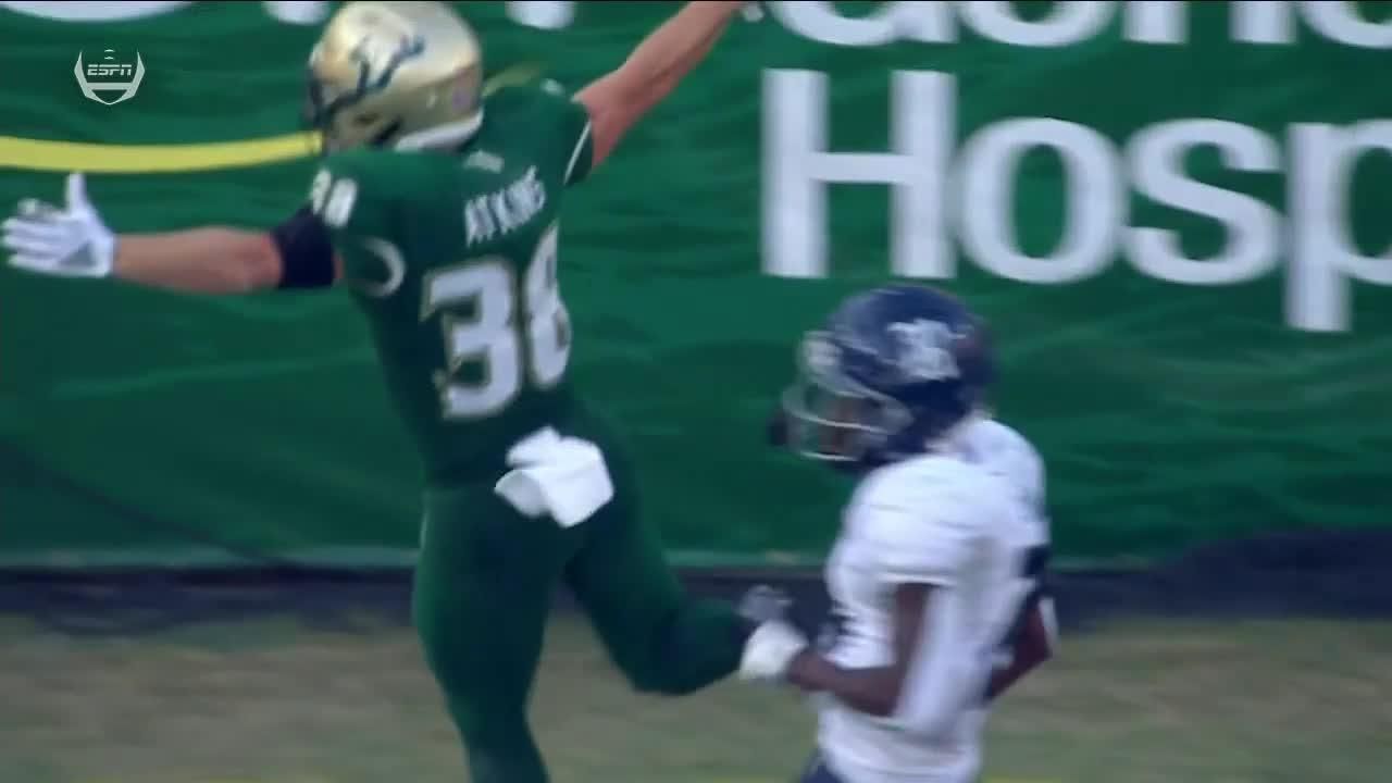 Sean Atkins hauls it in for 8-yard touchdown - ESPN Video