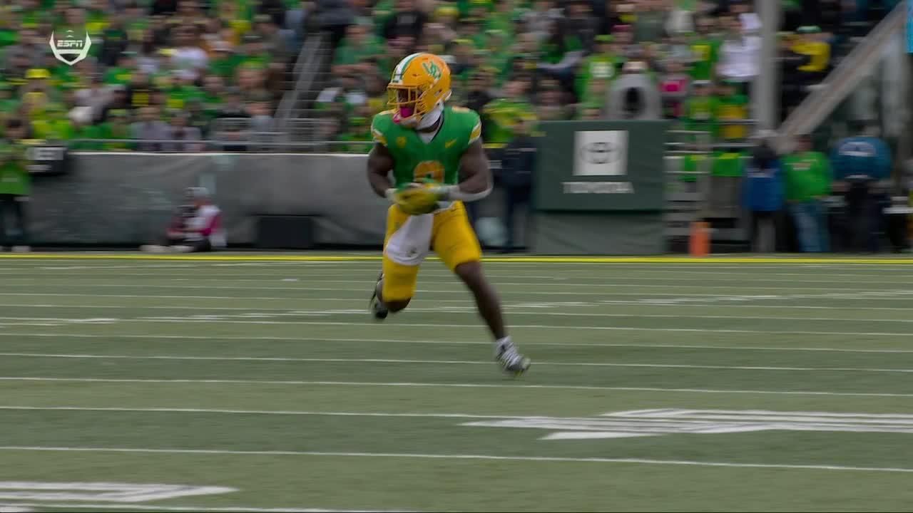 Bucky Irving takes it 42 yards to the house for Oregon - ESPN Video
