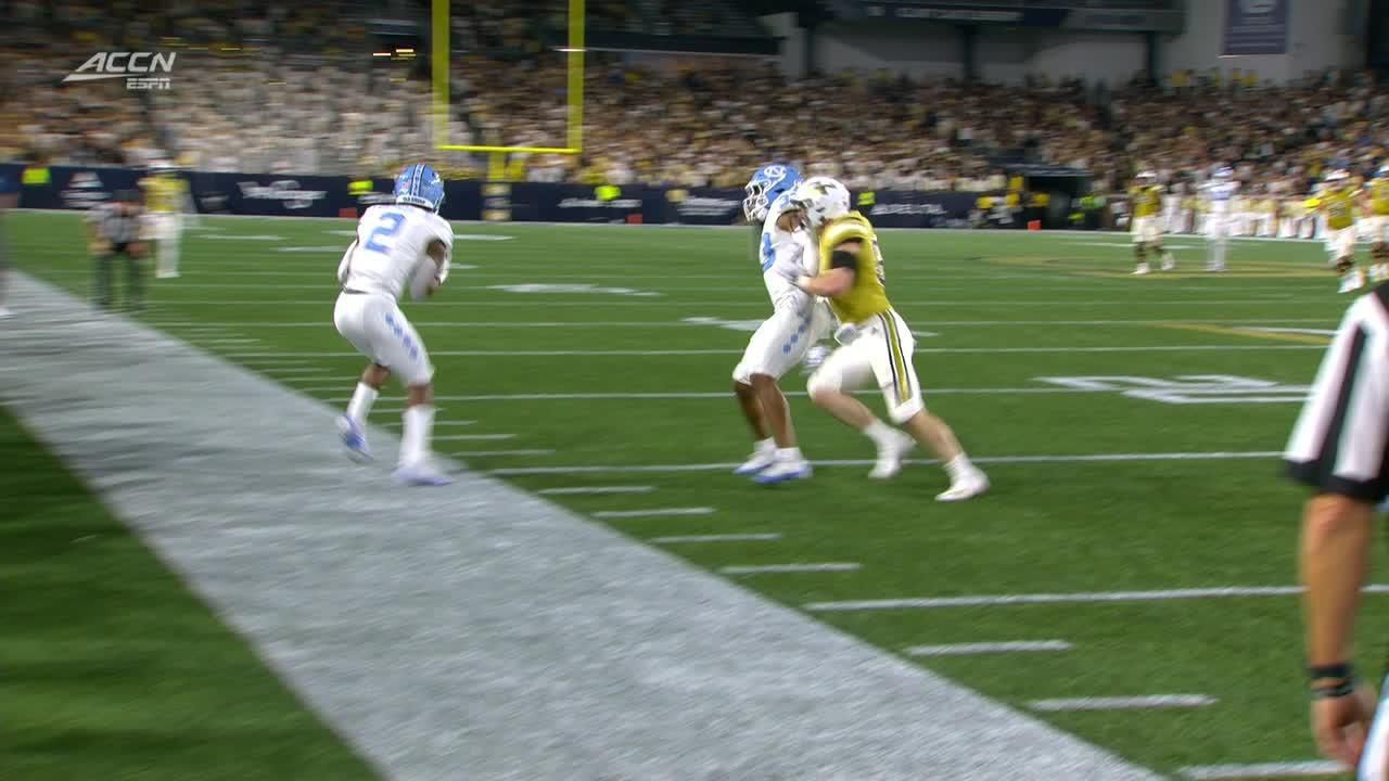 Don Chapman gets the interception vs. Georgia Tech - ESPN Video