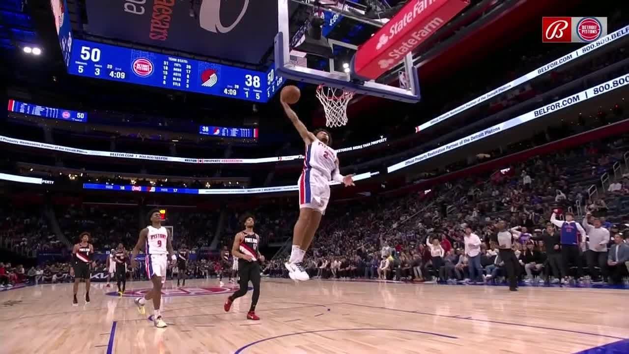 Cade Cunningham throws down windmill dunk for Pistons - ESPN Video