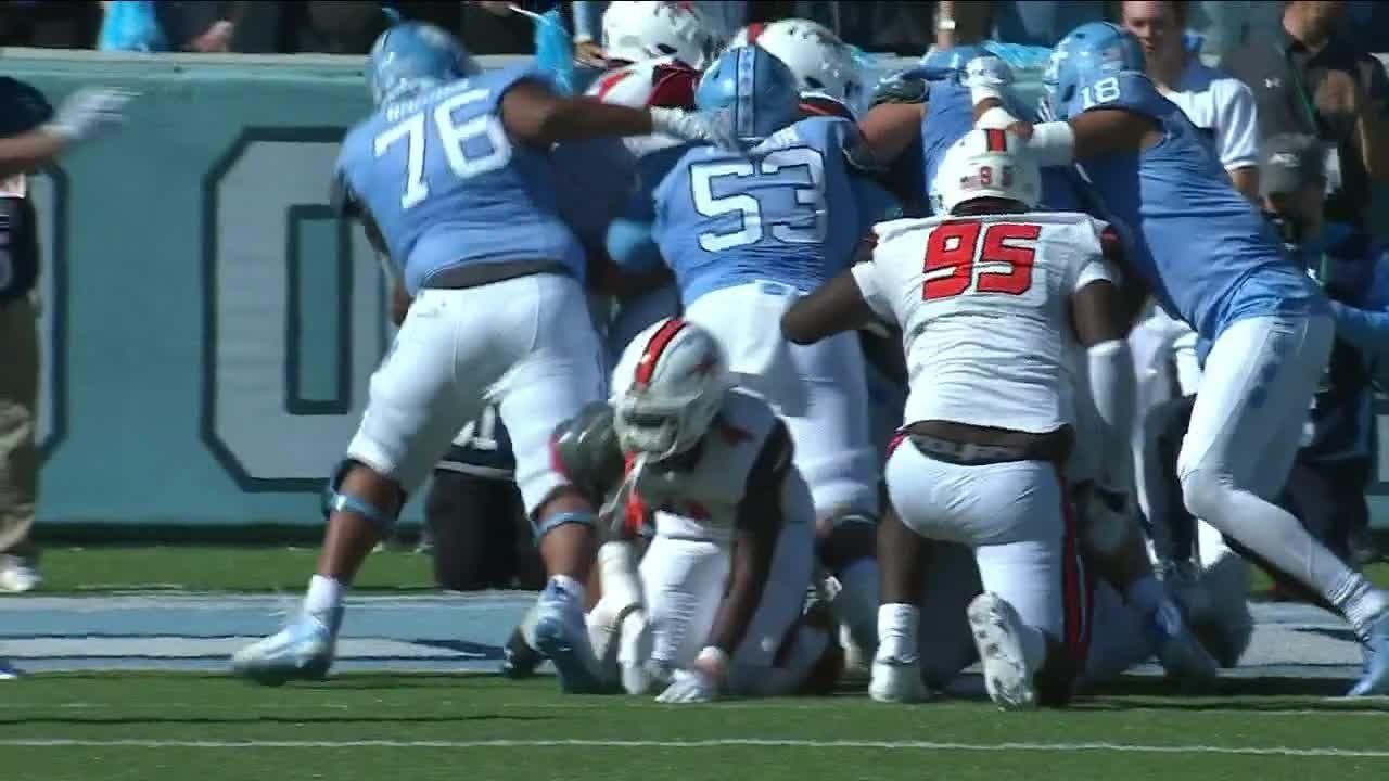 Touchdown! Omarion Hampton scores vs. Campbell Fighting - ESPN Video