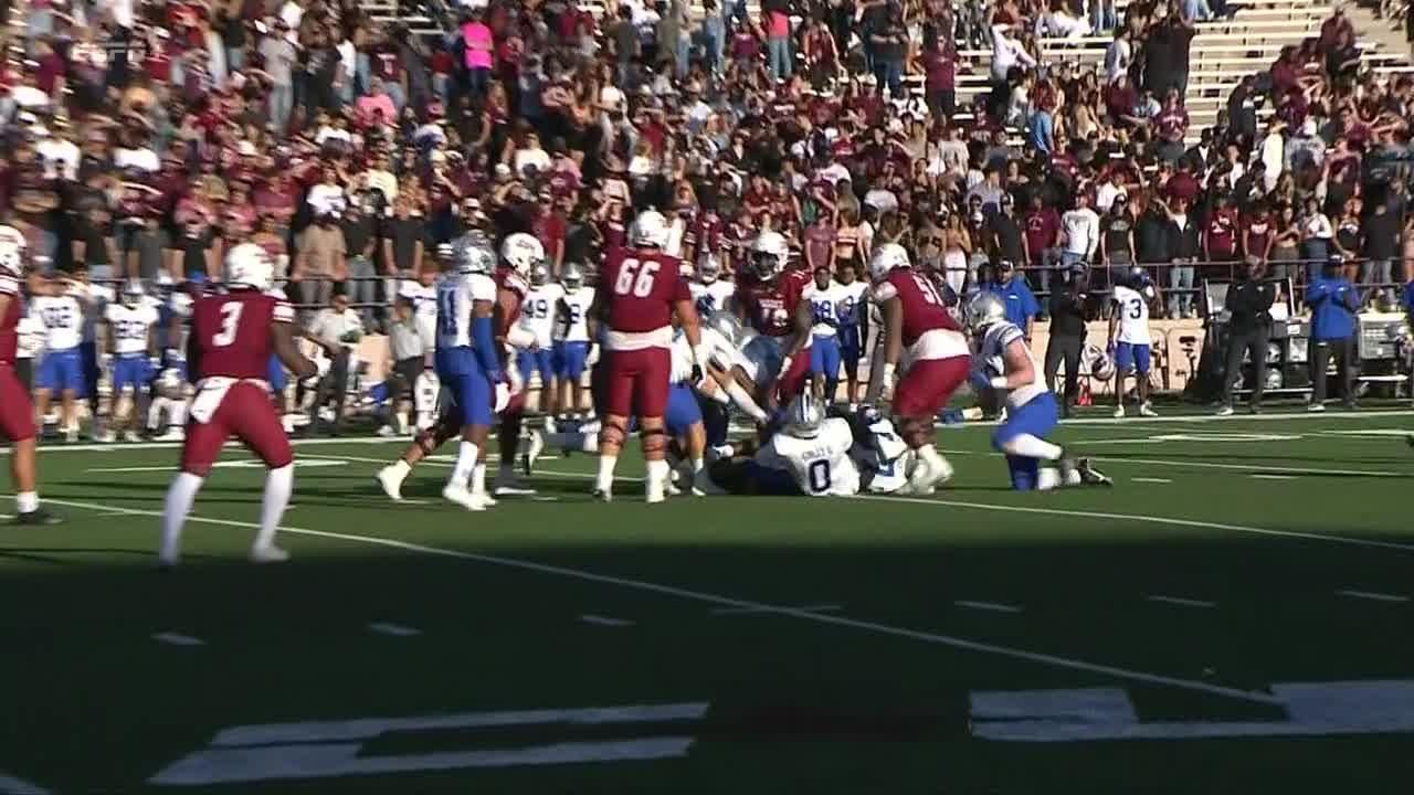 Quindarius Dunnigan makes timely sack vs. New Mexico State - ESPN Video