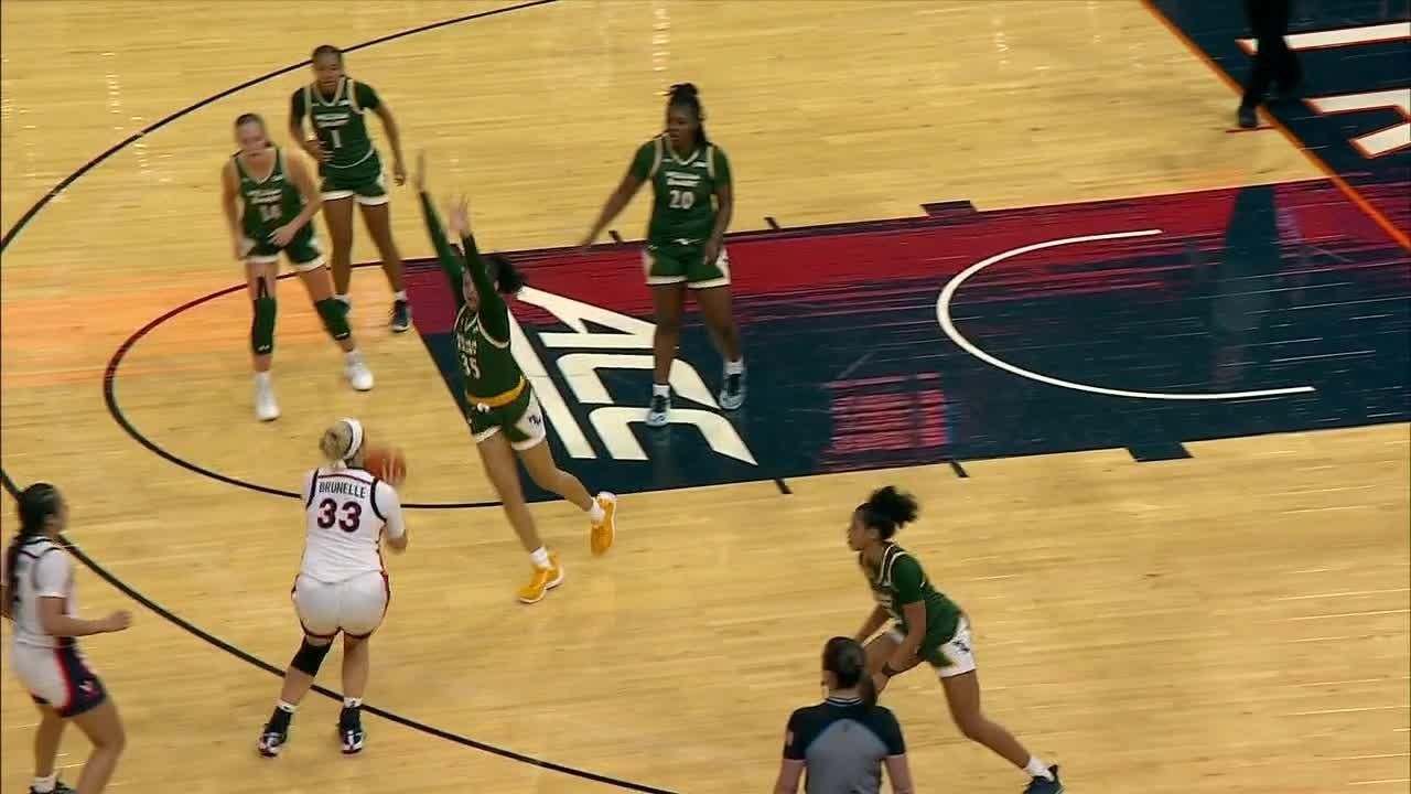 Sam Brunelle sinks it from downtown - ESPN Video