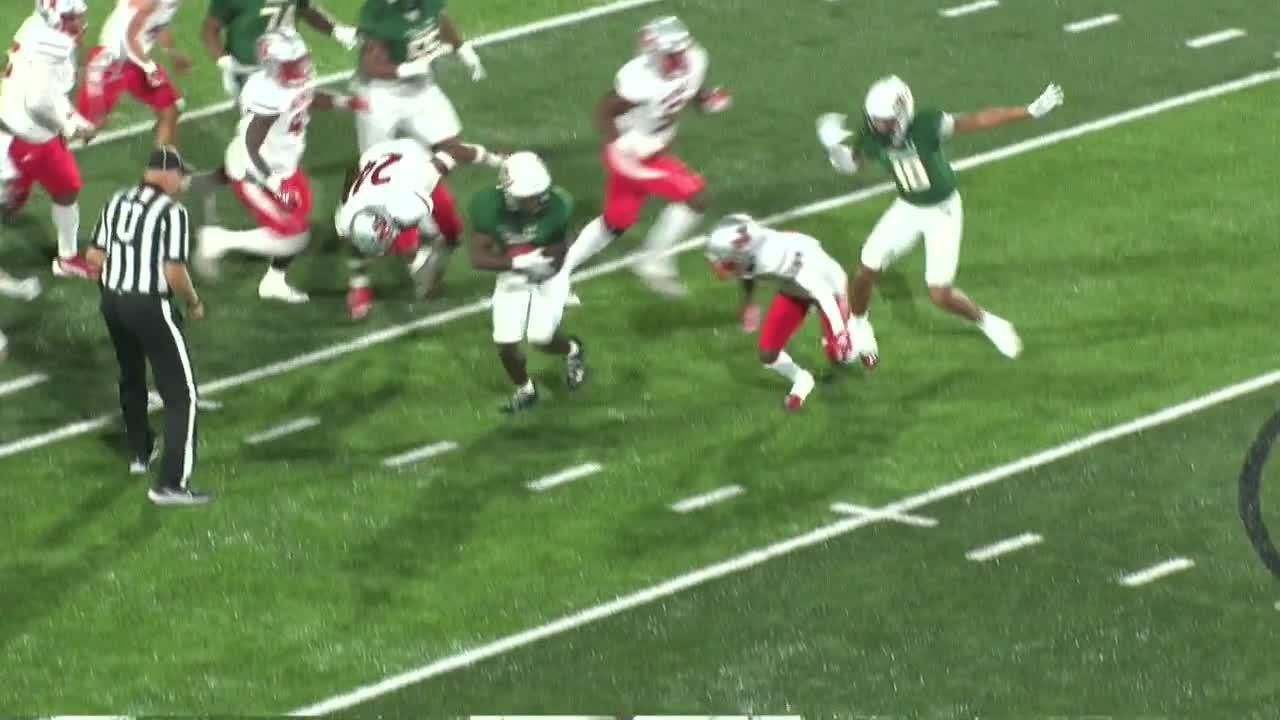 Derrick Graham Jr. powers past defense for 15-yard rush - ESPN Video