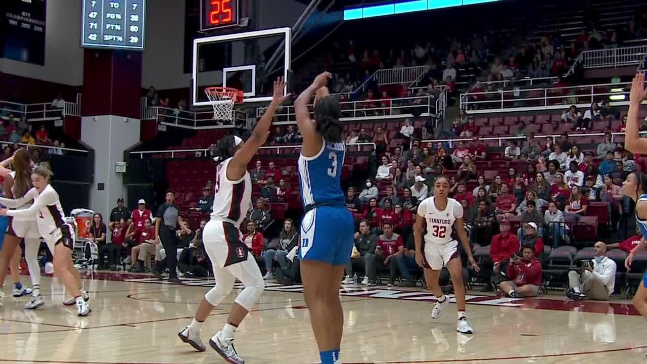 What a shot by Ashlon Jackson to pull Duke closer - ESPN Video