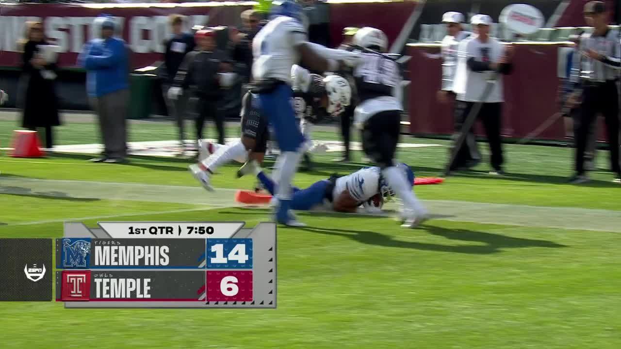Sutton Smith dives into the end zone for a Memphis TD - ESPN Video