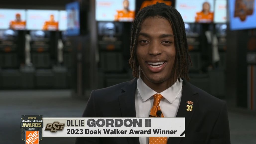 Oklahoma State's Ollie Gordon II wins the Doak Walker Award - ESPN Video