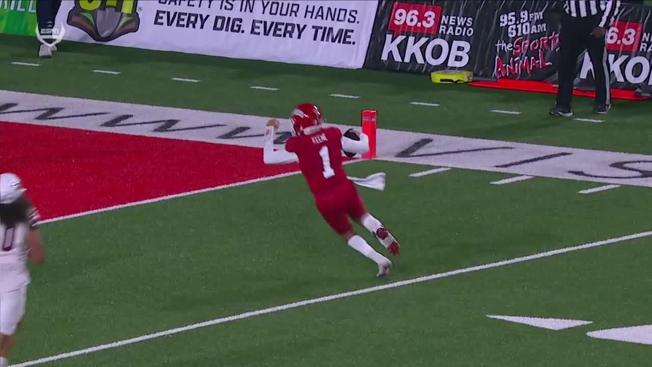 Mikey Keene Falls Into The End Zone For A Fresno State Td Espn Video
