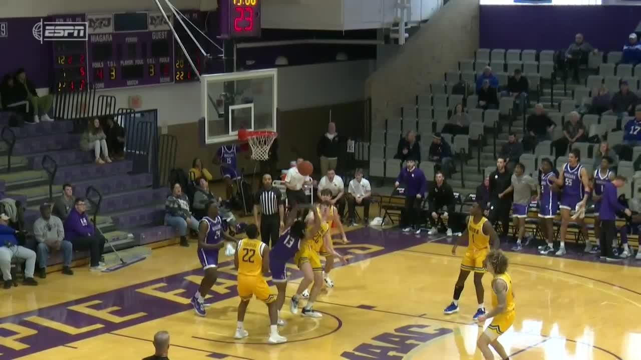 Michael Eley with the massive block at the rim - ESPN Video