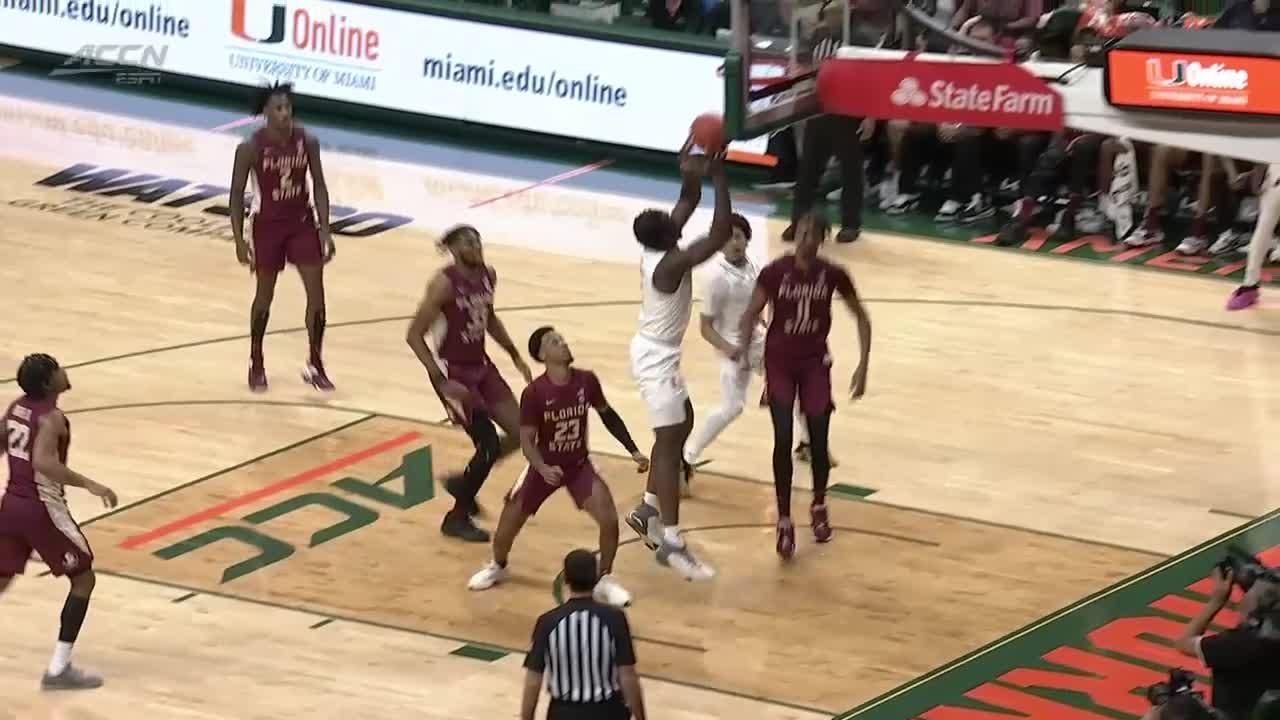 Jaylan Gainey with the massive block at the rim - ESPN Video