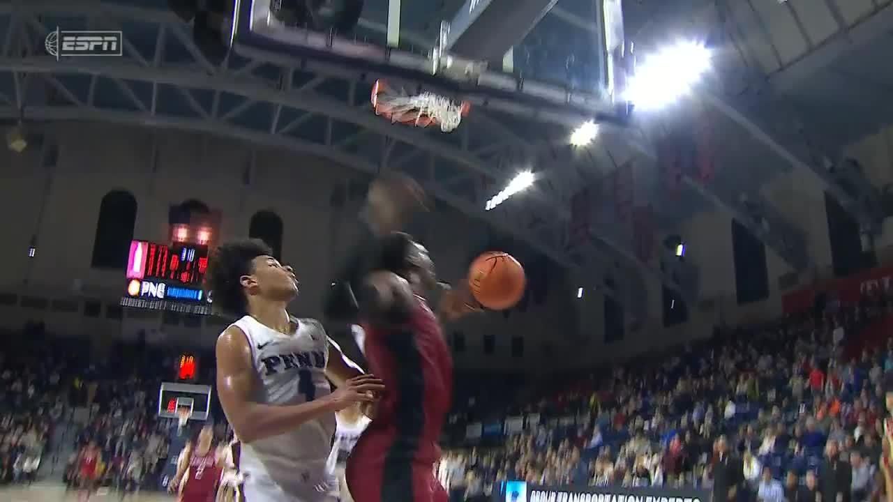 Chisom Okpara gets up for the beautiful flush - ESPN Video