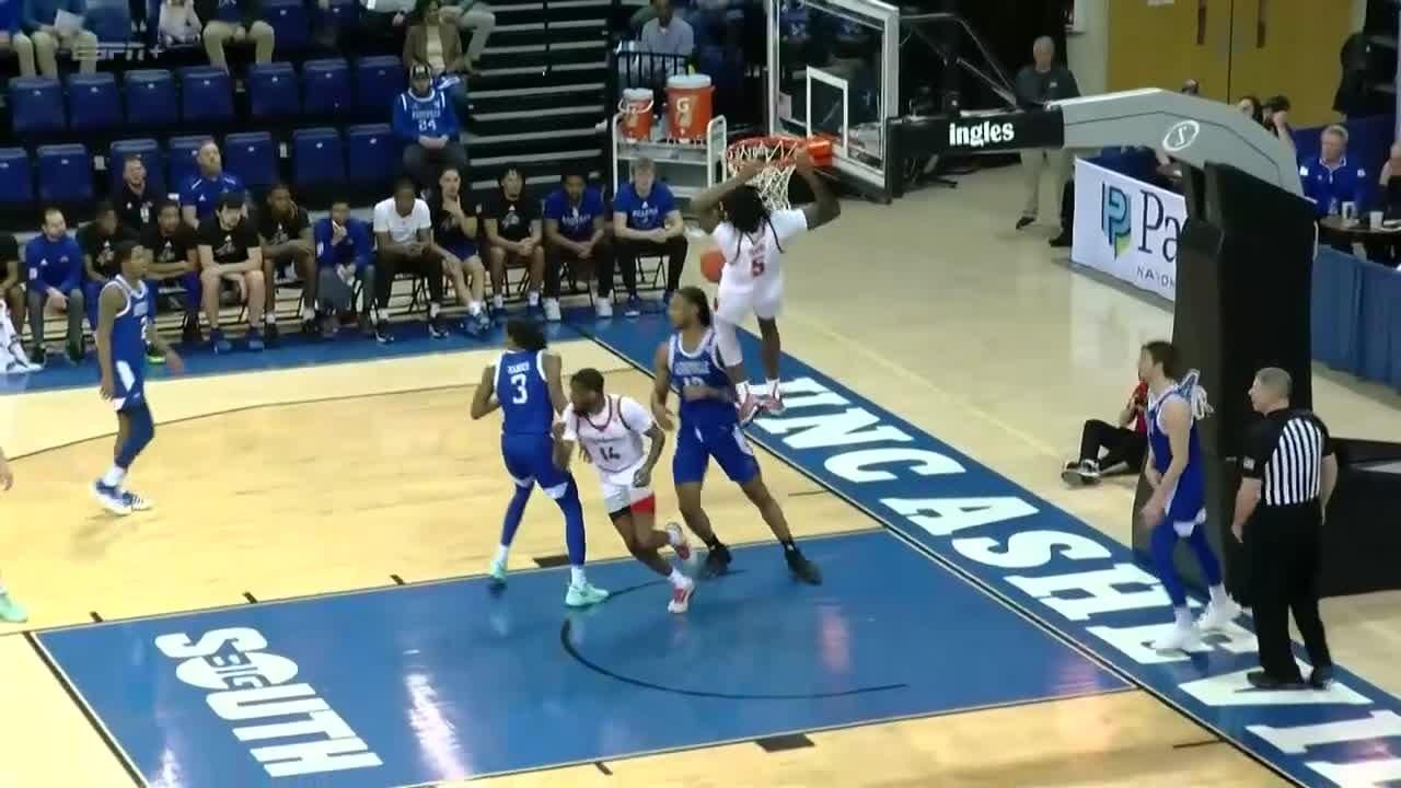 Josiah Harris rocks the rim with flush - ESPN Video