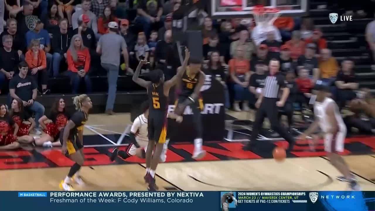 KC Ibekwe rocks the rim with slam dunk - ESPN Video