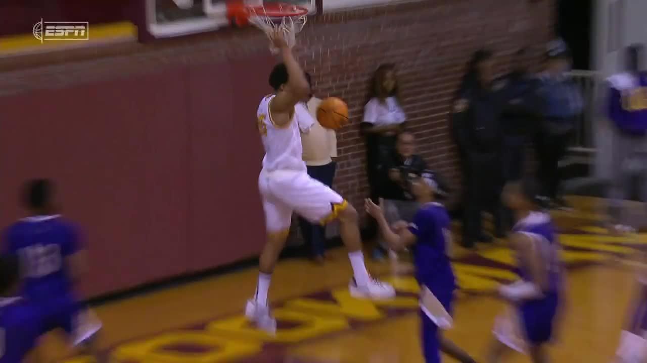 Reggie Ward Jr. rocks the rim with dunk - ESPN Video