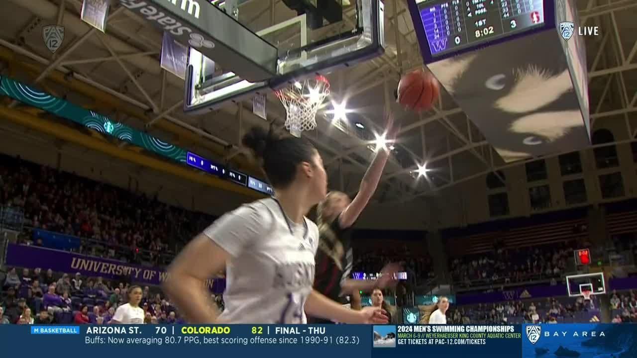 Cameron Brink rises to block the shot - ESPN Video