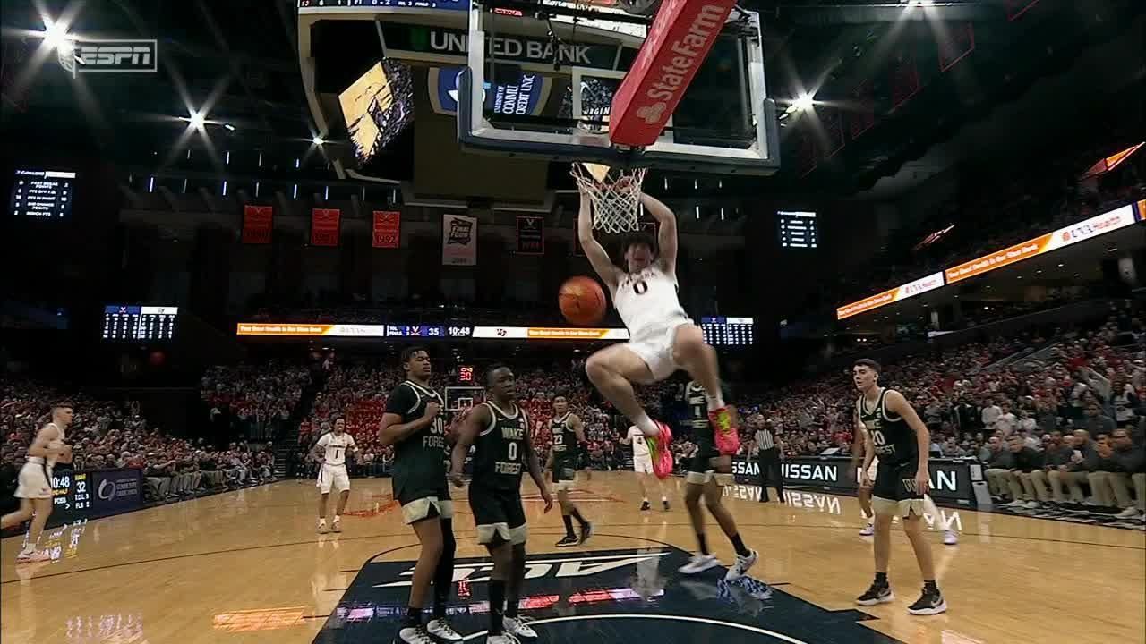 Virginia slams home back-to-back dunks - ESPN Video