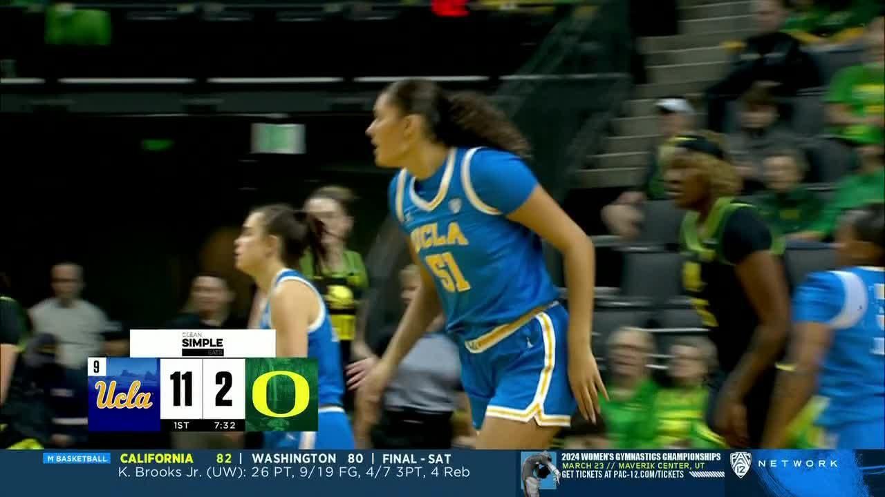 Lauren Betts gets the rebound and scores for UCLA - ESPN Video
