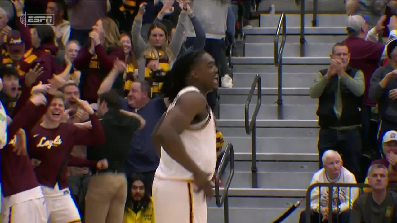 Philip Alston Hits A Huge 3 For Loyola Chicago Espn Video