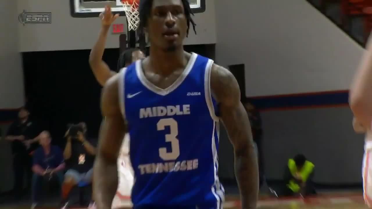 Davon Barnes buries triple against Middle Tennessee Blue Raiders - ESPN ...