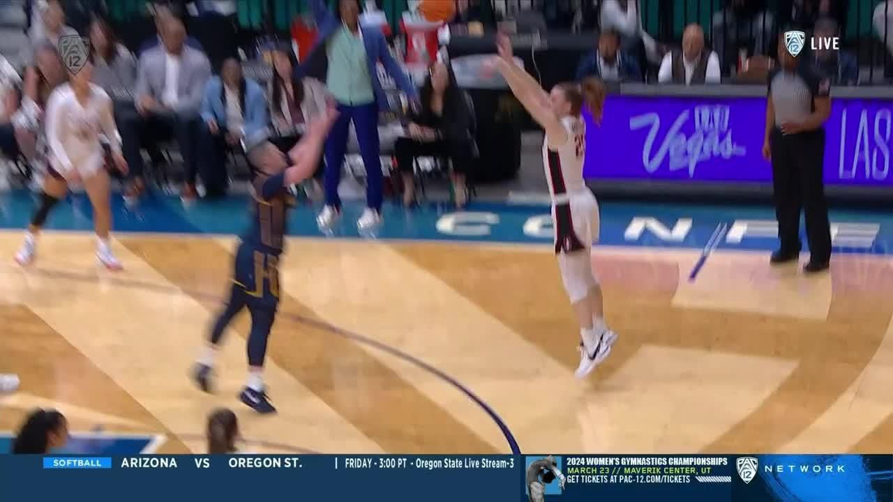 What a shot by Cameron Brink - ESPN Video