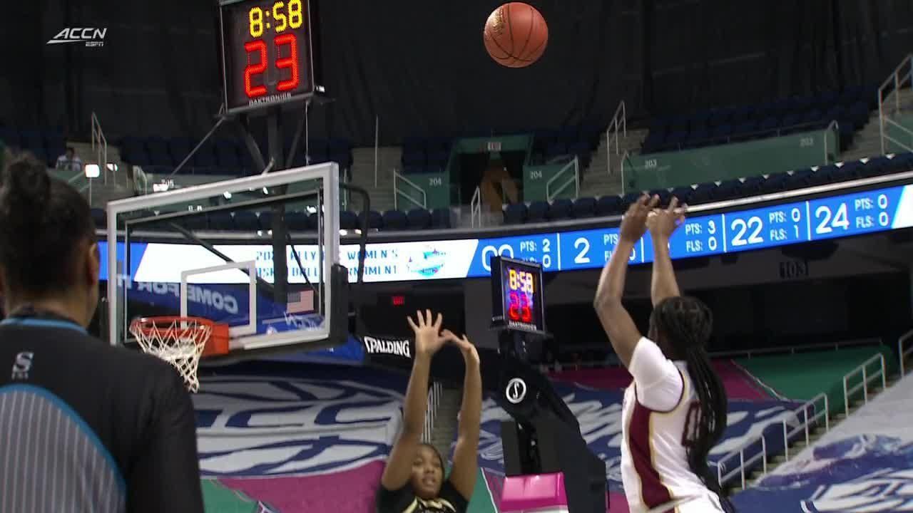 Ta'Niya Latson nails it from behind the arc - ESPN Video
