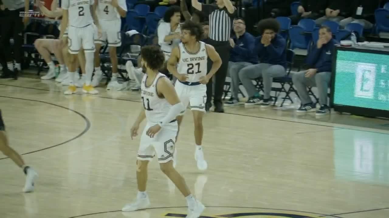 Devin Tillis knocks down deep 3-pointer vs. Cal Poly Mustangs - ESPN Video