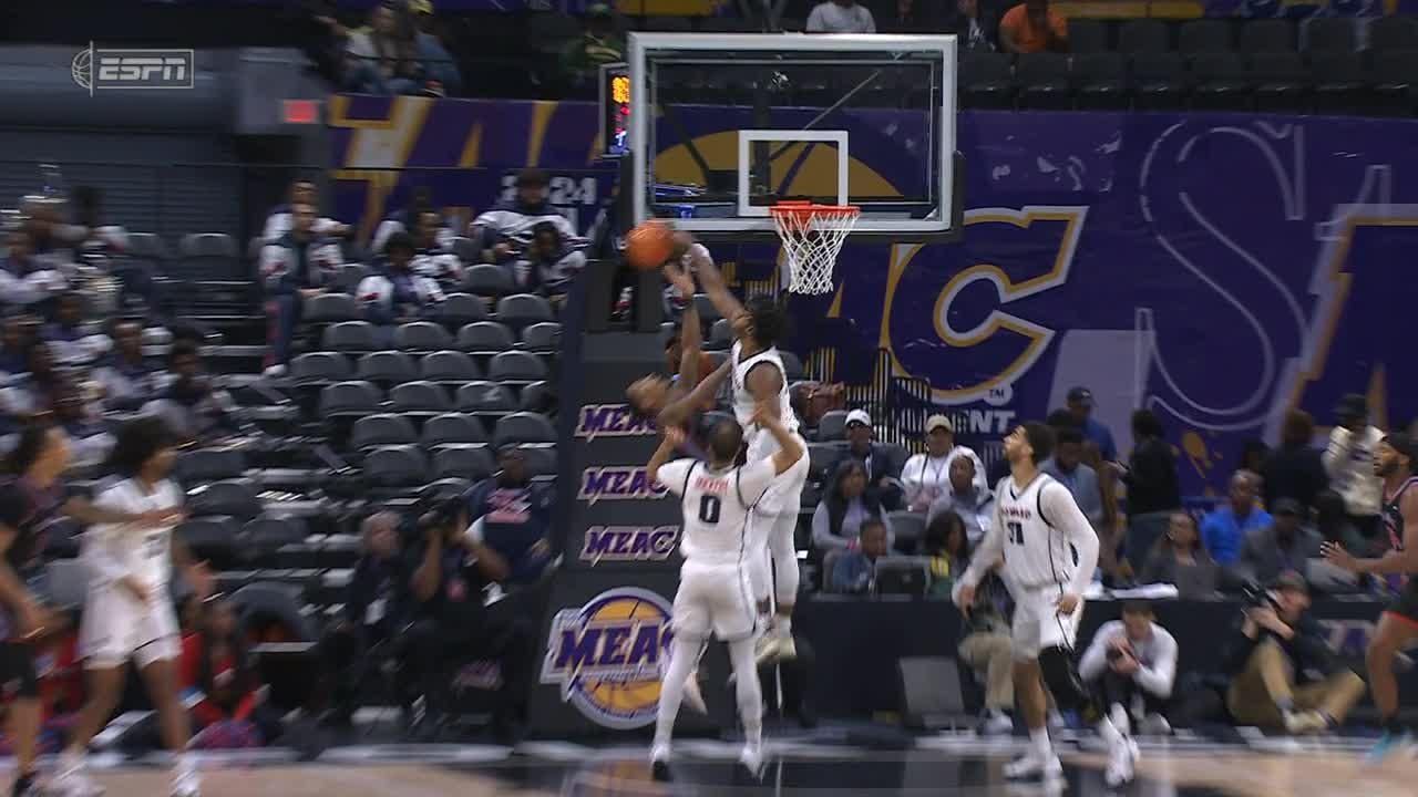 Howard's Bryce Harris elevates for big-time block - ESPN Video