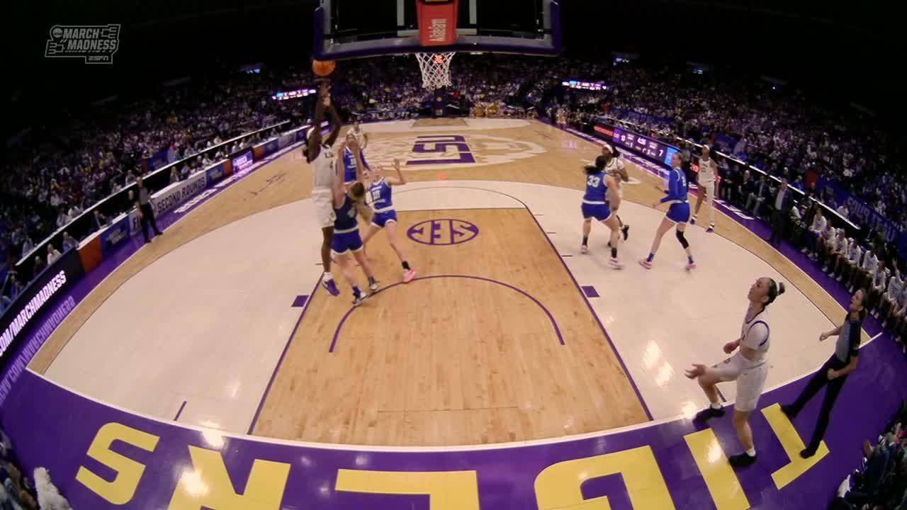 Flau'jae Johnson finishes the layup for LSU - ESPN Video