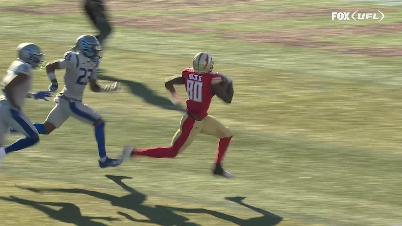 Kevin Austin shows off speed with 40-yard TD - ESPN Video