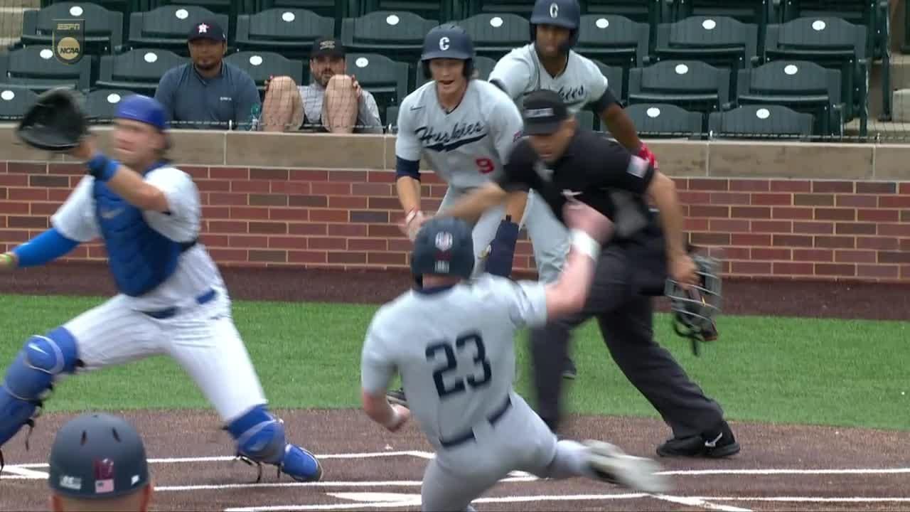 Korey Morton rips RBI double for UConn - ESPN Video