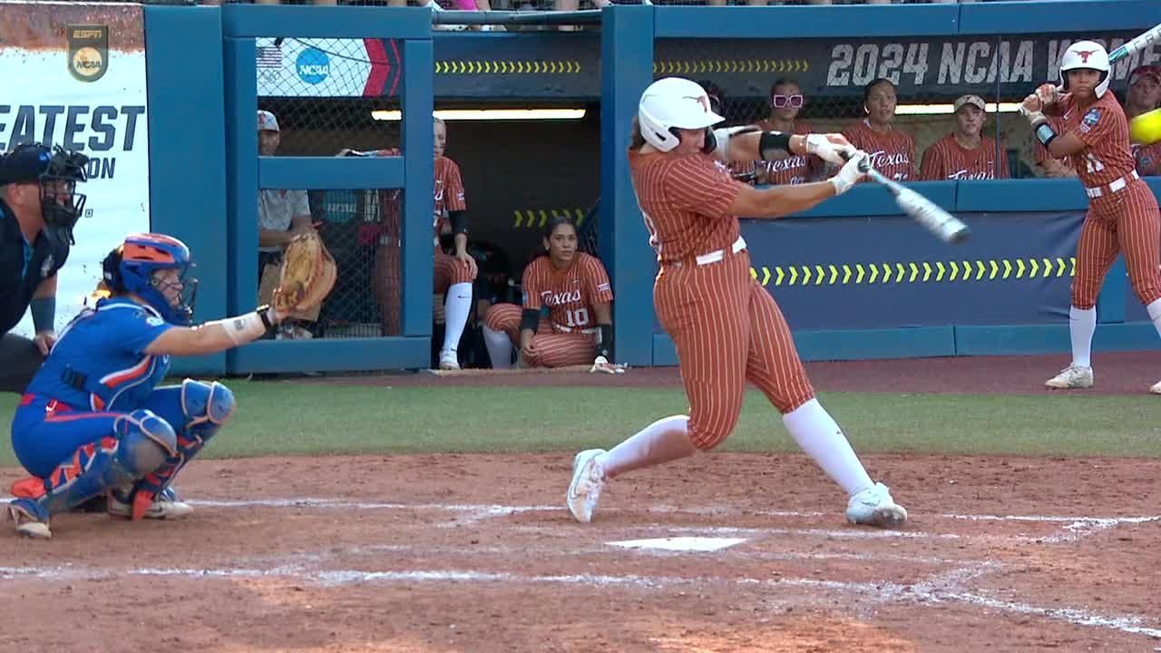 Longhorns go up 9-0 on Katie Stewart's 3-run shot - ESPN Video