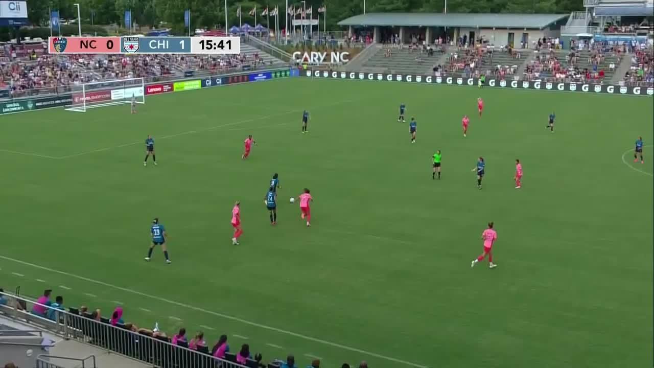 Tyler Lussi goal 17th minute North Carolina Courage 1-1 Chicago Red ...