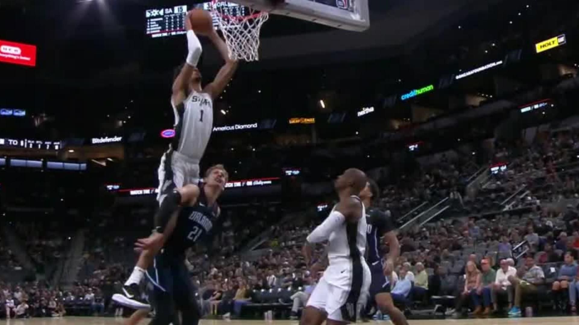 CP3 dimes Wemby on must-see poster slam for Spurs - ESPN Video