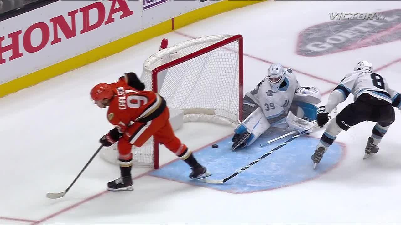 Leo Carlsson scores in OT, and the Ducks beat Utah 5-4 for their 9th ...