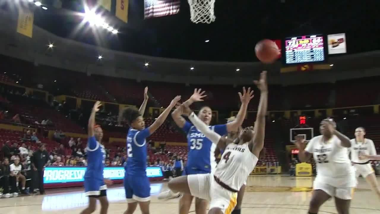 Jyah LoVett finishes through contact - ESPN Video