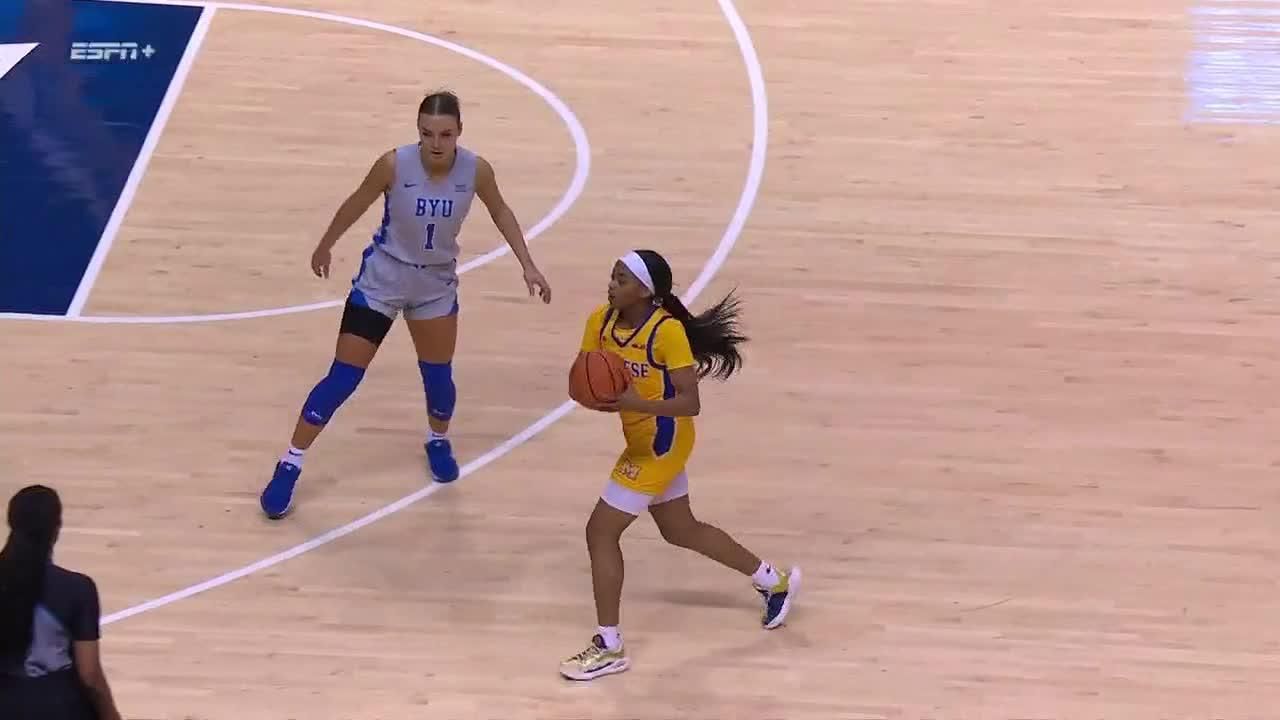 Kyla Davis sinks it from downtown - ESPN Video