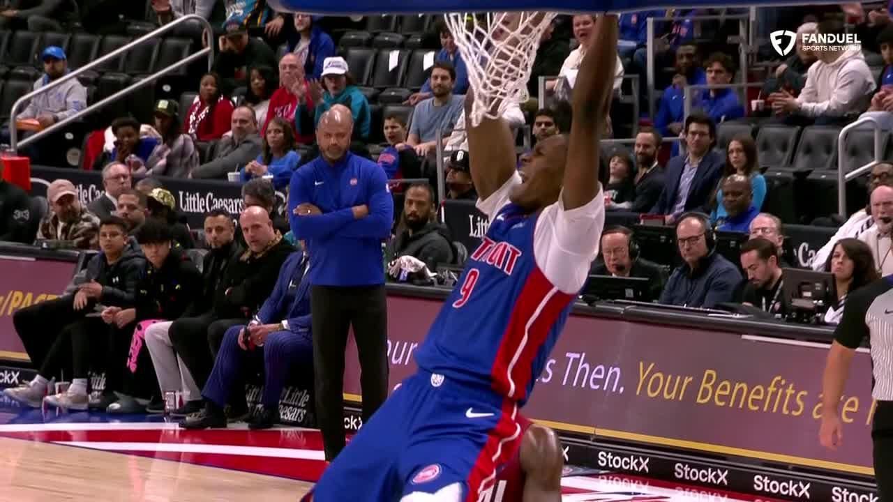 Ausar Thompson elevates for slam dunk Miami Heat - ESPN Video