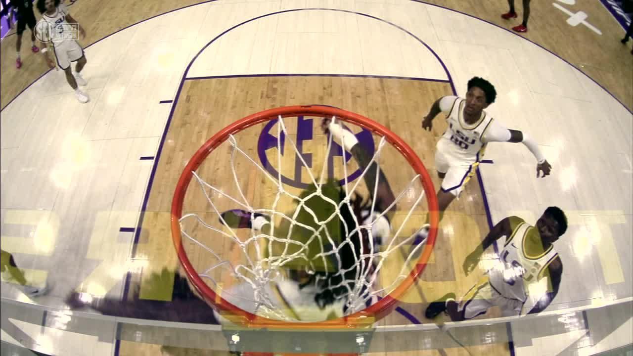 Daimion Collins with the massive stuff at the rim - ESPN Video