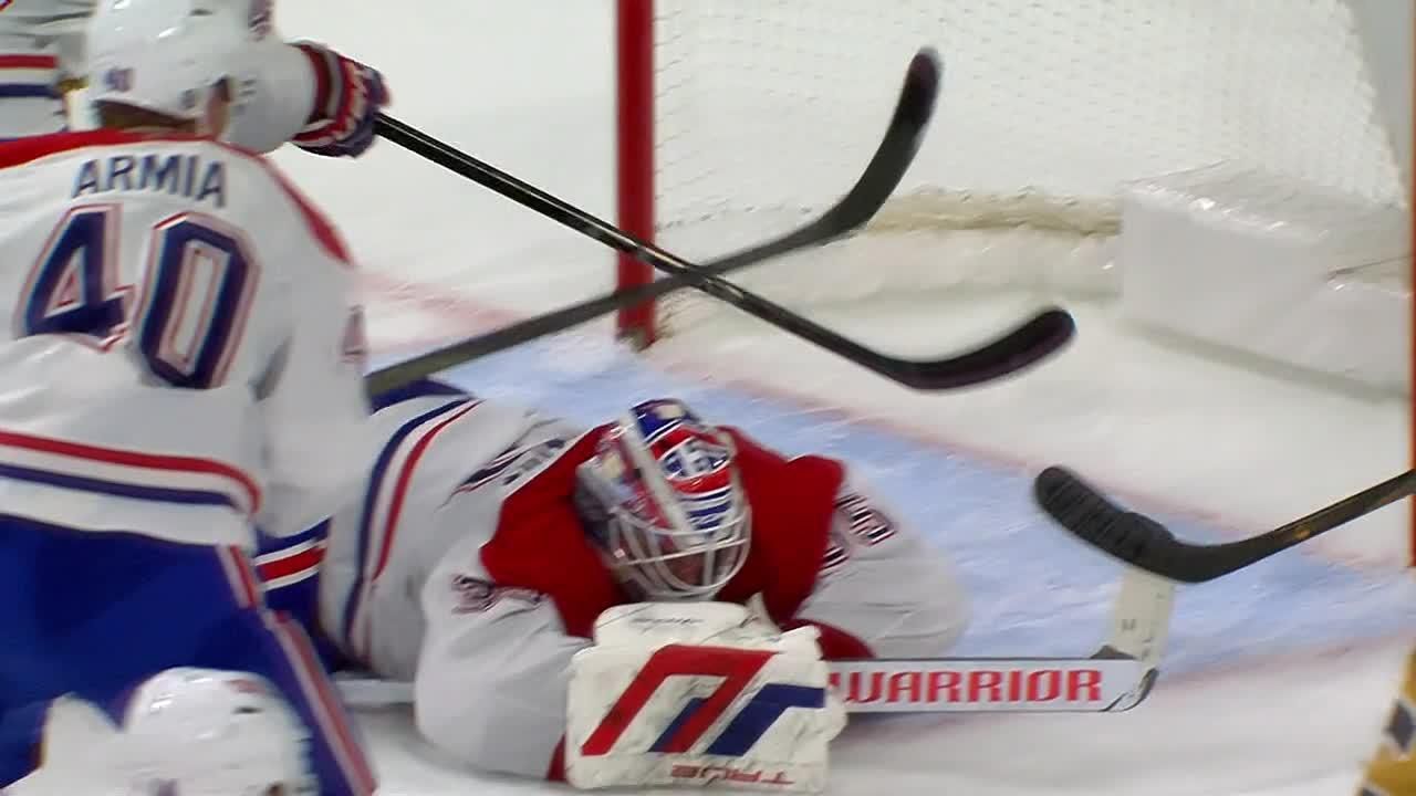 Sam Montembeault robs Golden Knights with save - ESPN Video