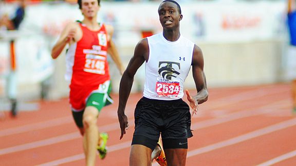 Timberview (Arlington, Texas) sprinter Aldrich Bailey, 18, is a record ...