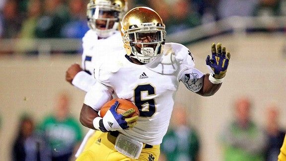 Returning to the backfield allowed Theo Riddick to thrive for Notre ...