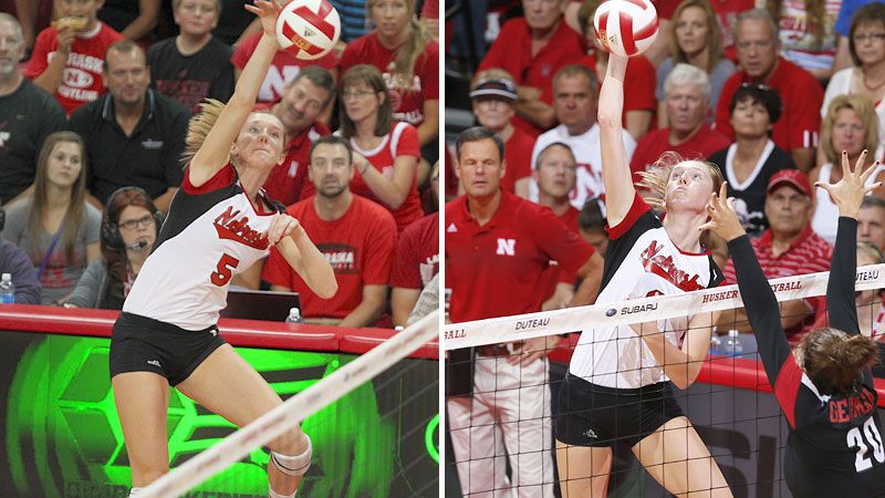 espnW -- Nebraska Cornhuskers twin outside hitters Kadie Rolfzen and ...