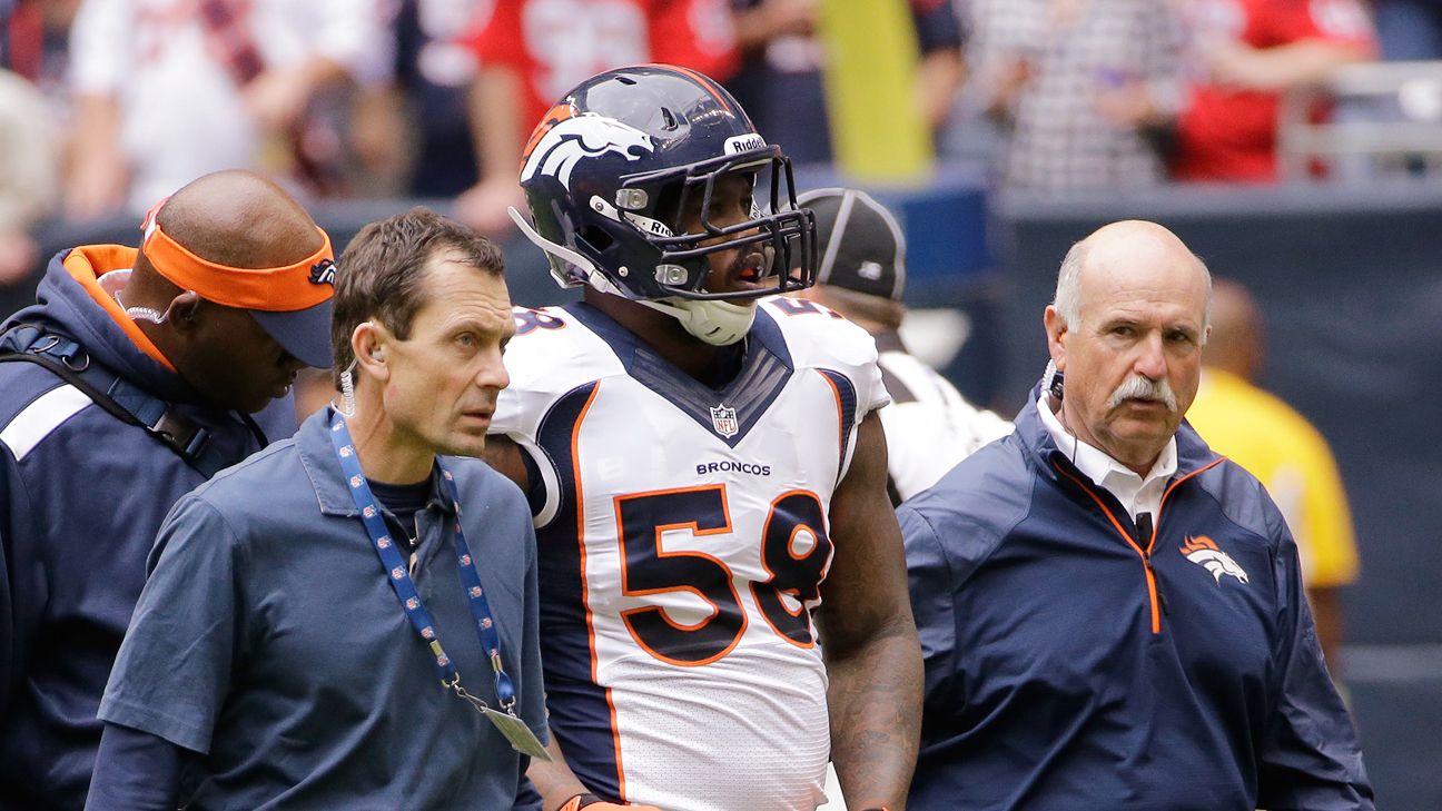 Denver Broncos LB Von Miller leaves with knee injury - ESPN