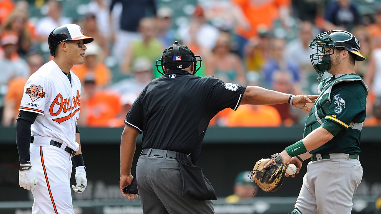 Baltimore Orioles, Oakland A's scuffle after Manny Machado's bat ...