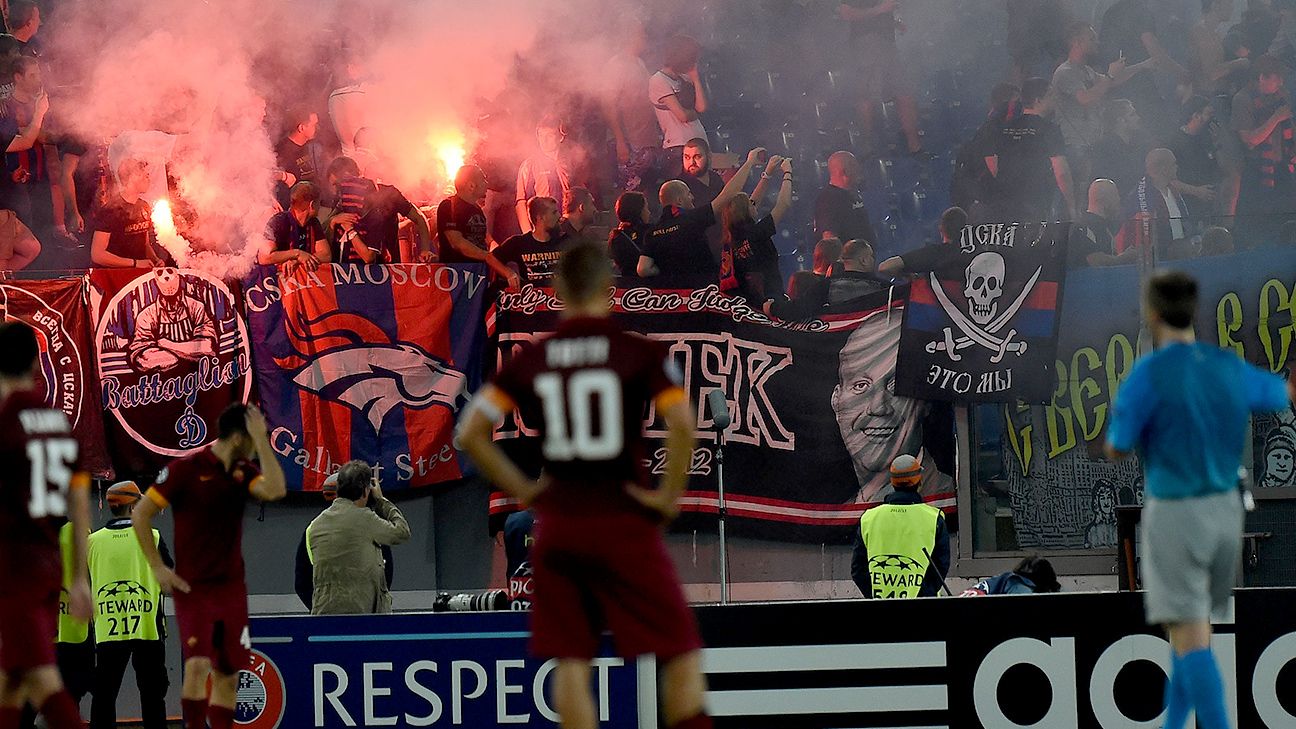 CSKA given stadium ban by UEFA for racist, violent fans - ESPN